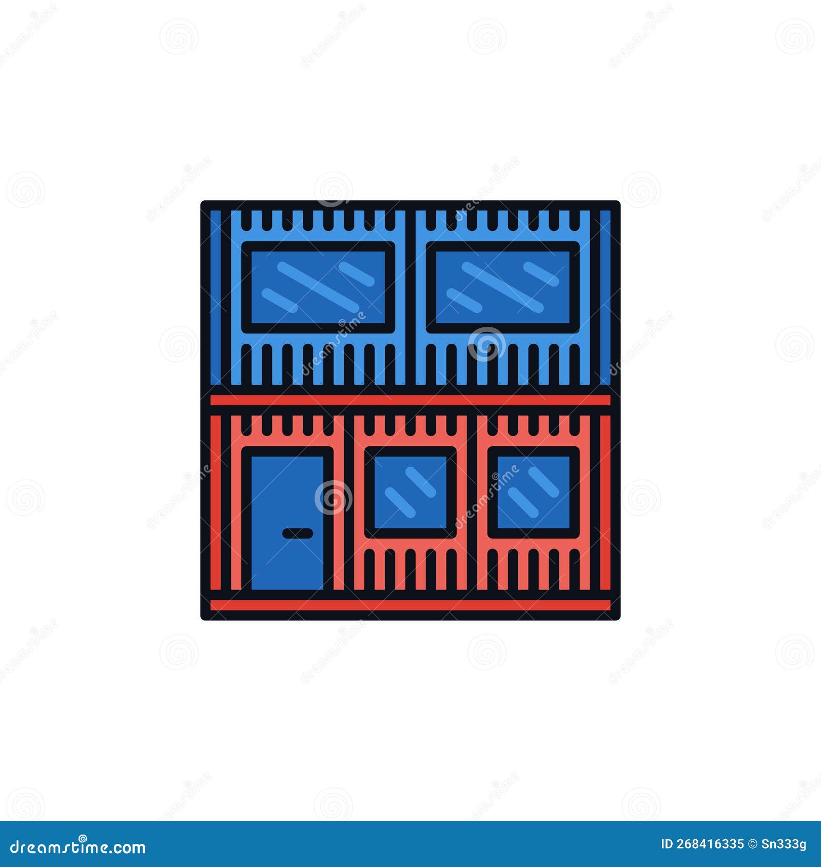 Containers House Vector Concept Colored Icon or Sign Stock Vector ...
