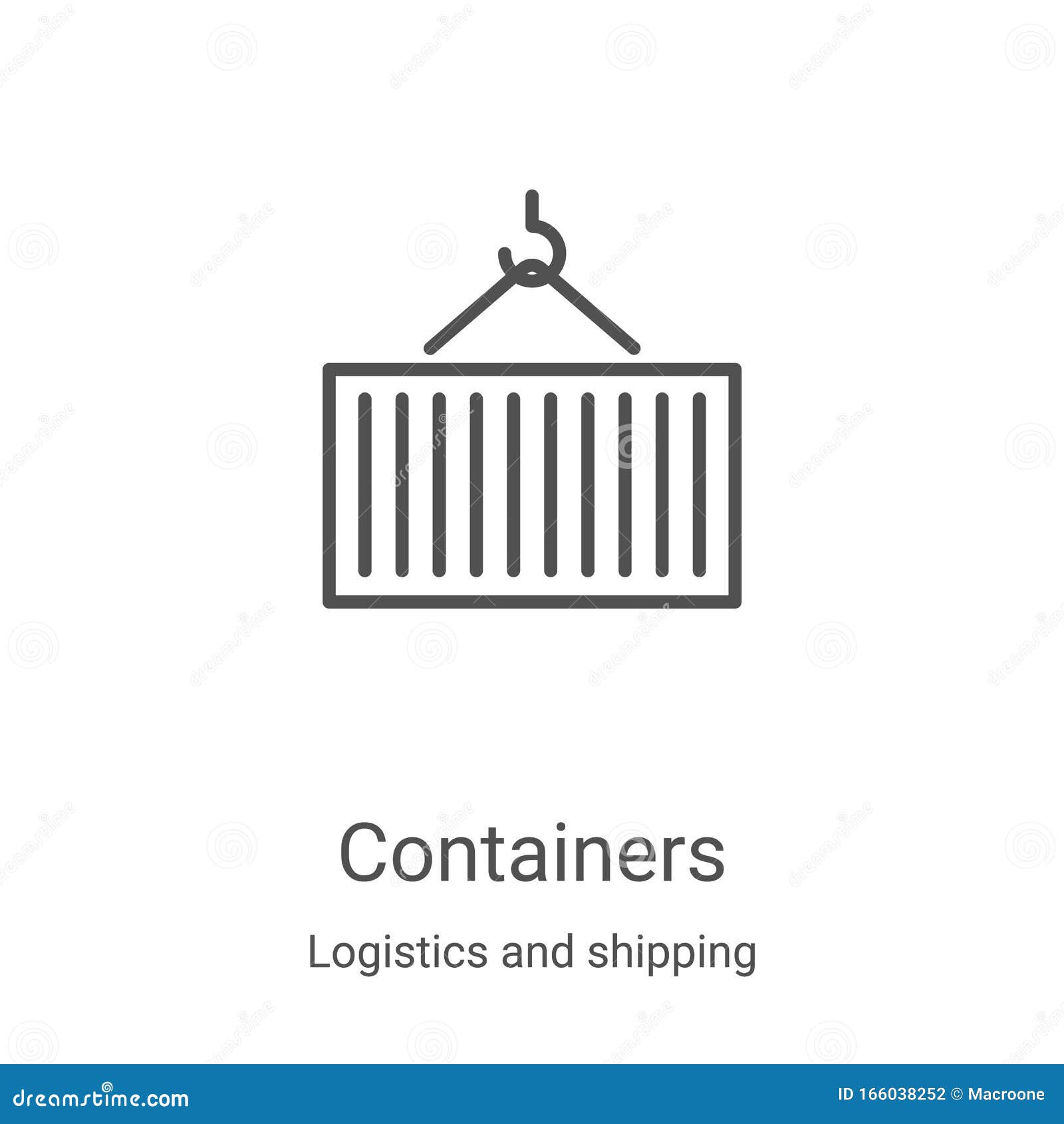 Containers Icon Vector from Logistics and Shipping Collection. Thin ...