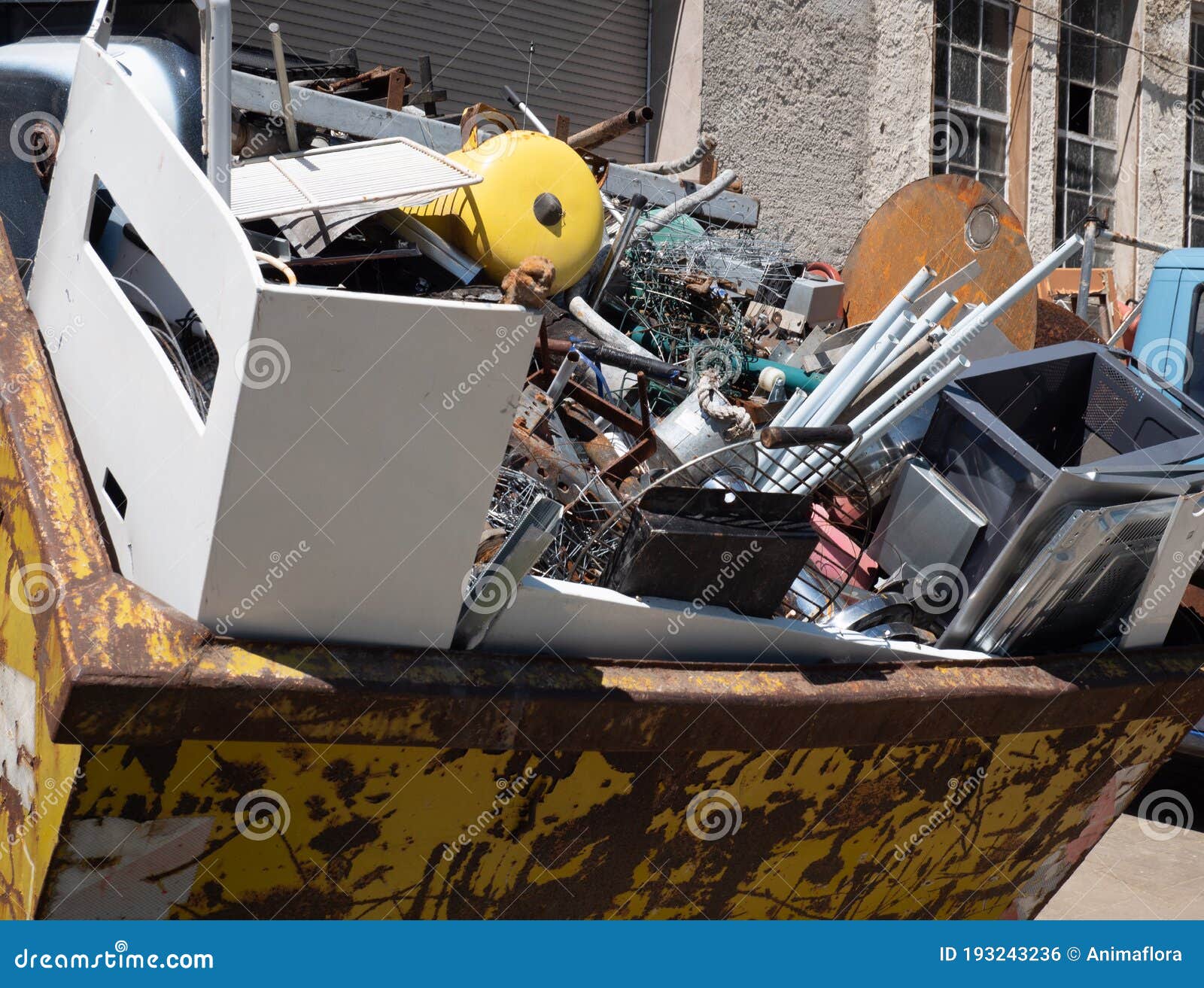 Containers of Iron Scrap Metal Scrap Scrap Collection Stock Photo ...