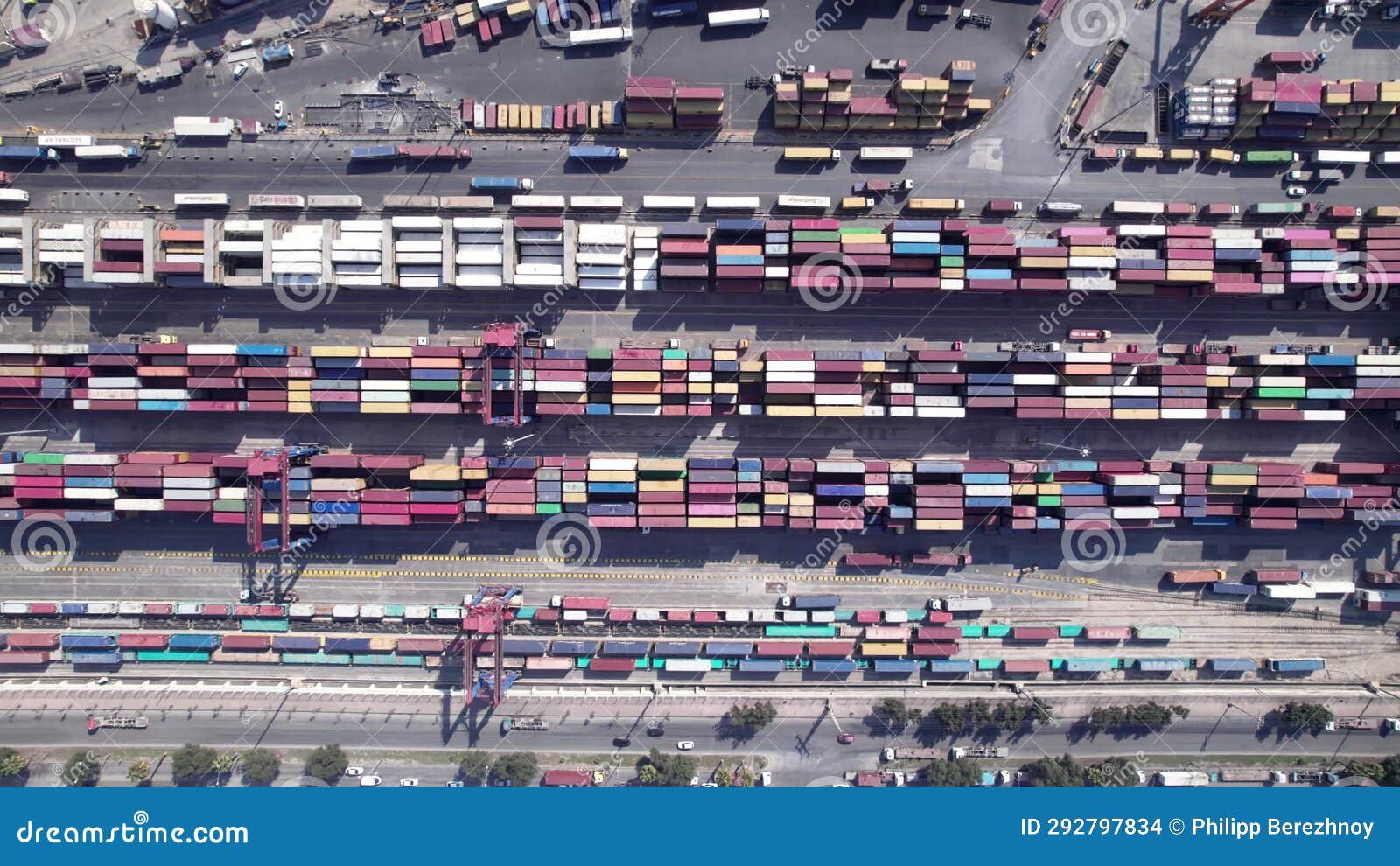 Containers at Logistics Terminal Stock Footage - Video of storage ...