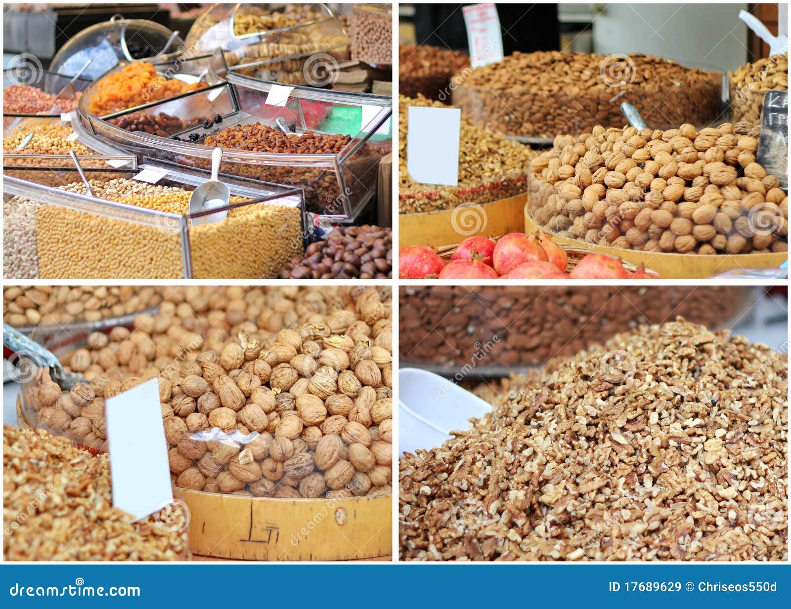 Containers of Nuts and Fruit Stock Image - Image of arranged, sweet ...
