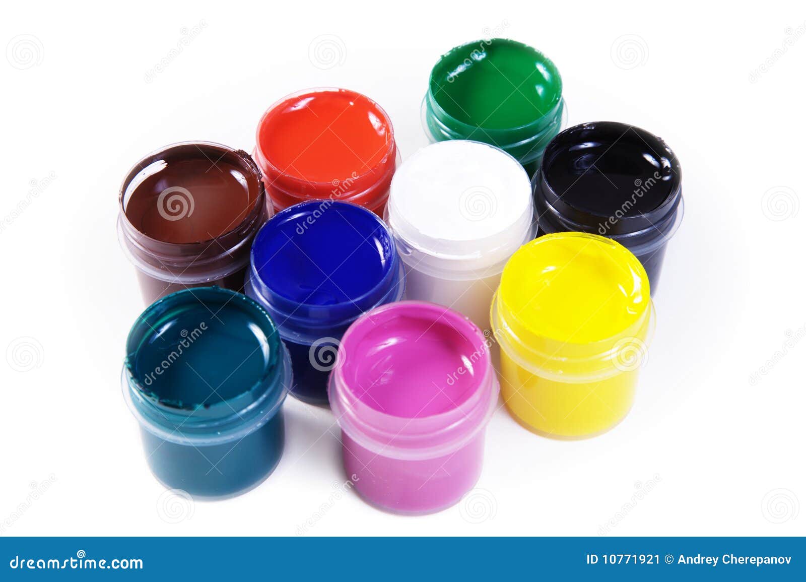 Containers with paint stock image. Image of liquid, container - 10771921