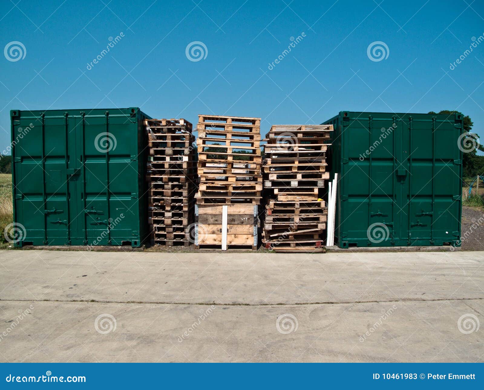 Containers and Pallets stock image. Image of depot, colours - 10461983