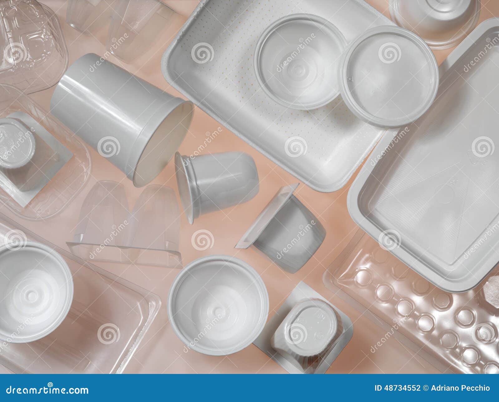 Containers of Plastic and Polystyrene Stock Photo - Image of backgrond ...