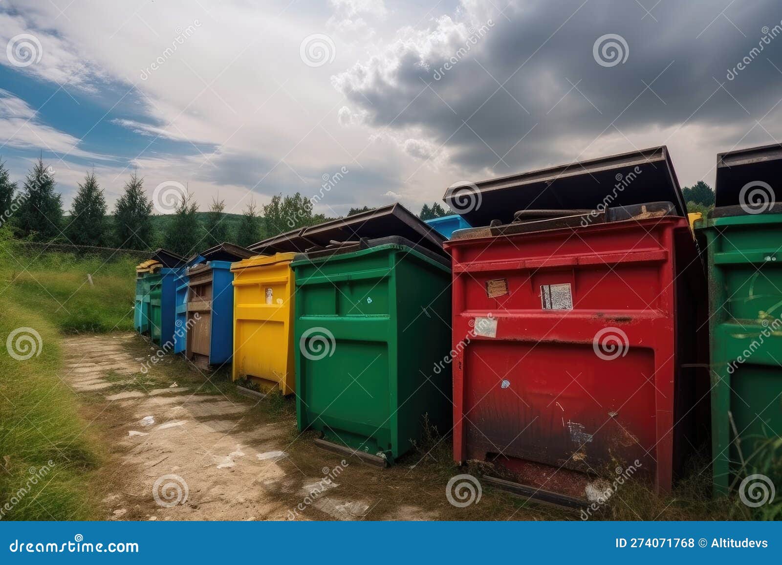 A Modern Landfill With Segregated Waste Disposal Zones. Royalty-Free ...