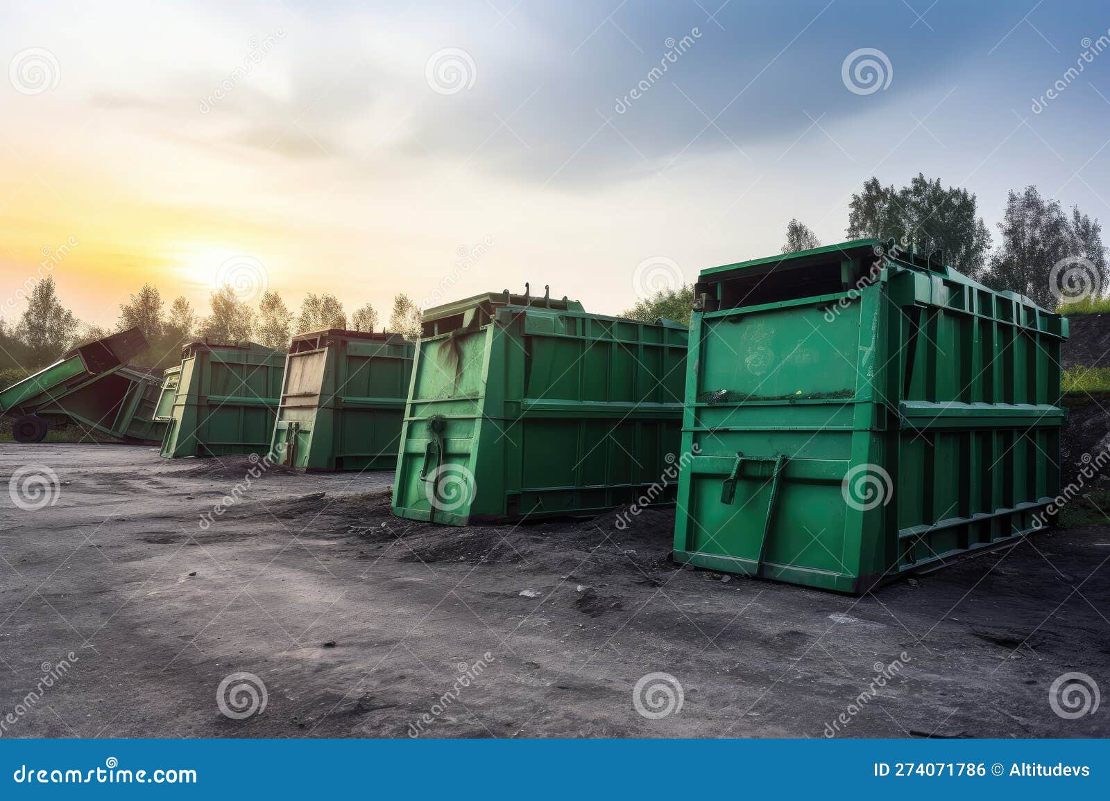A Modern Landfill With Segregated Waste Disposal Zones. Stock Photo ...
