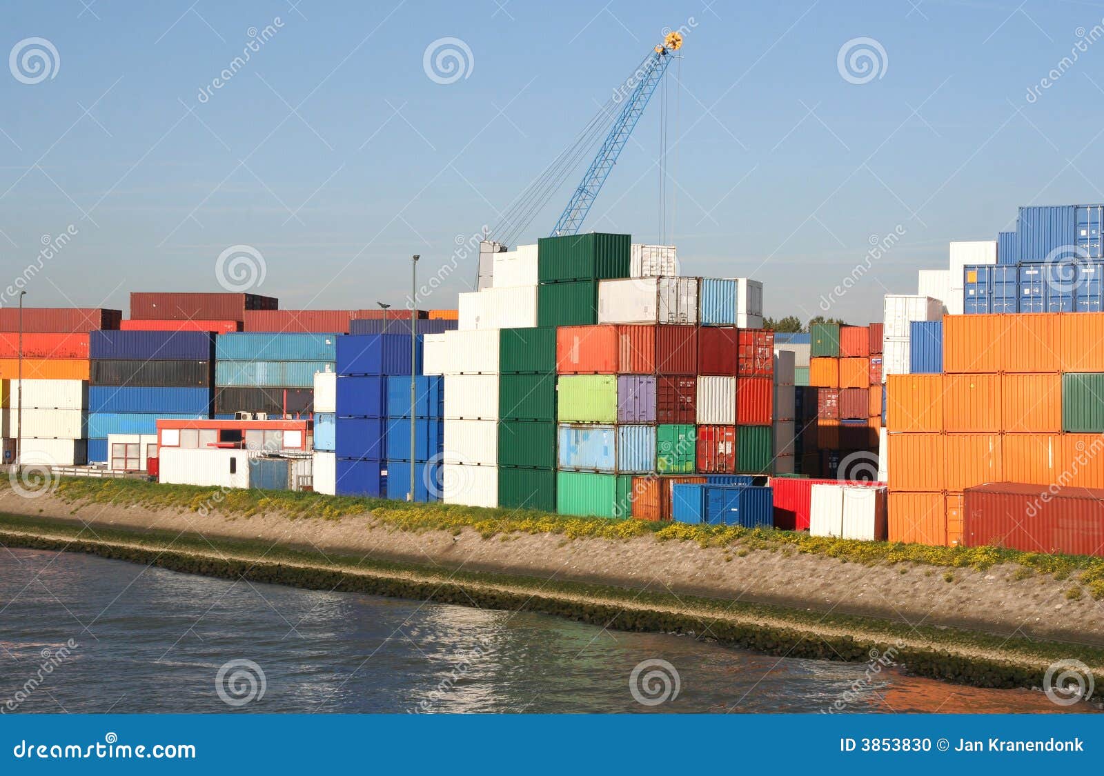 Containers in Rotterdam Port Stock Photo - Image of cargo, colors: 3853830