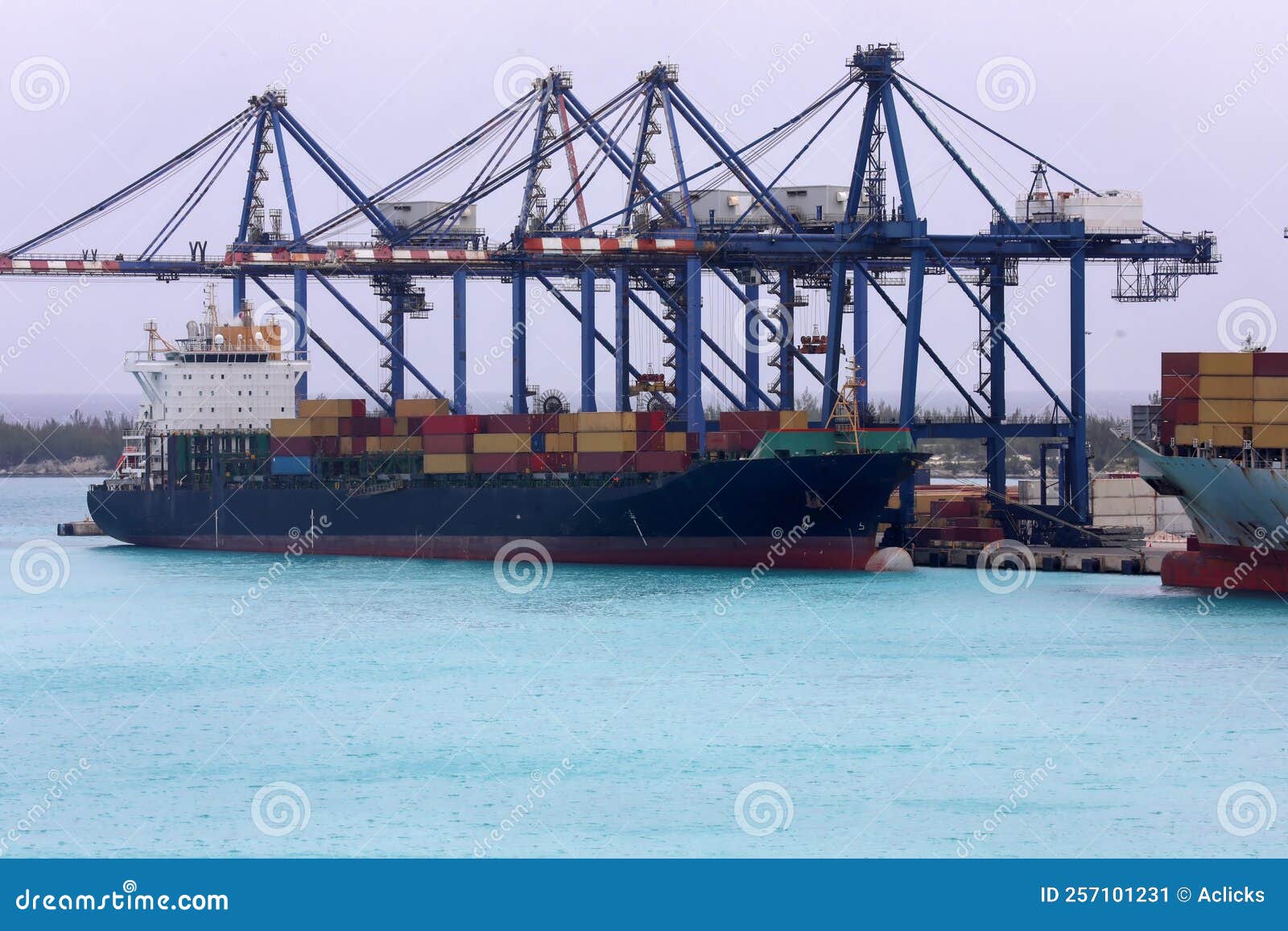 Containers Ship Cargo Ship Ready for Transportation Stock Image - Image ...