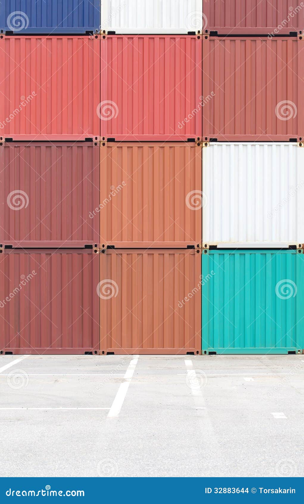 Containers shipping stock photo. Image of freight, docks - 32883644