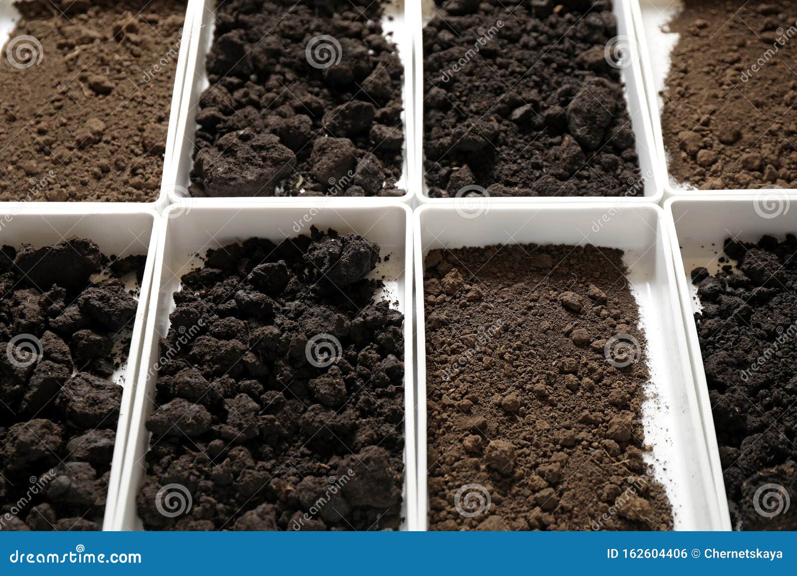 Containers with Soil Samples. Laboratory Research Stock Photo - Image ...