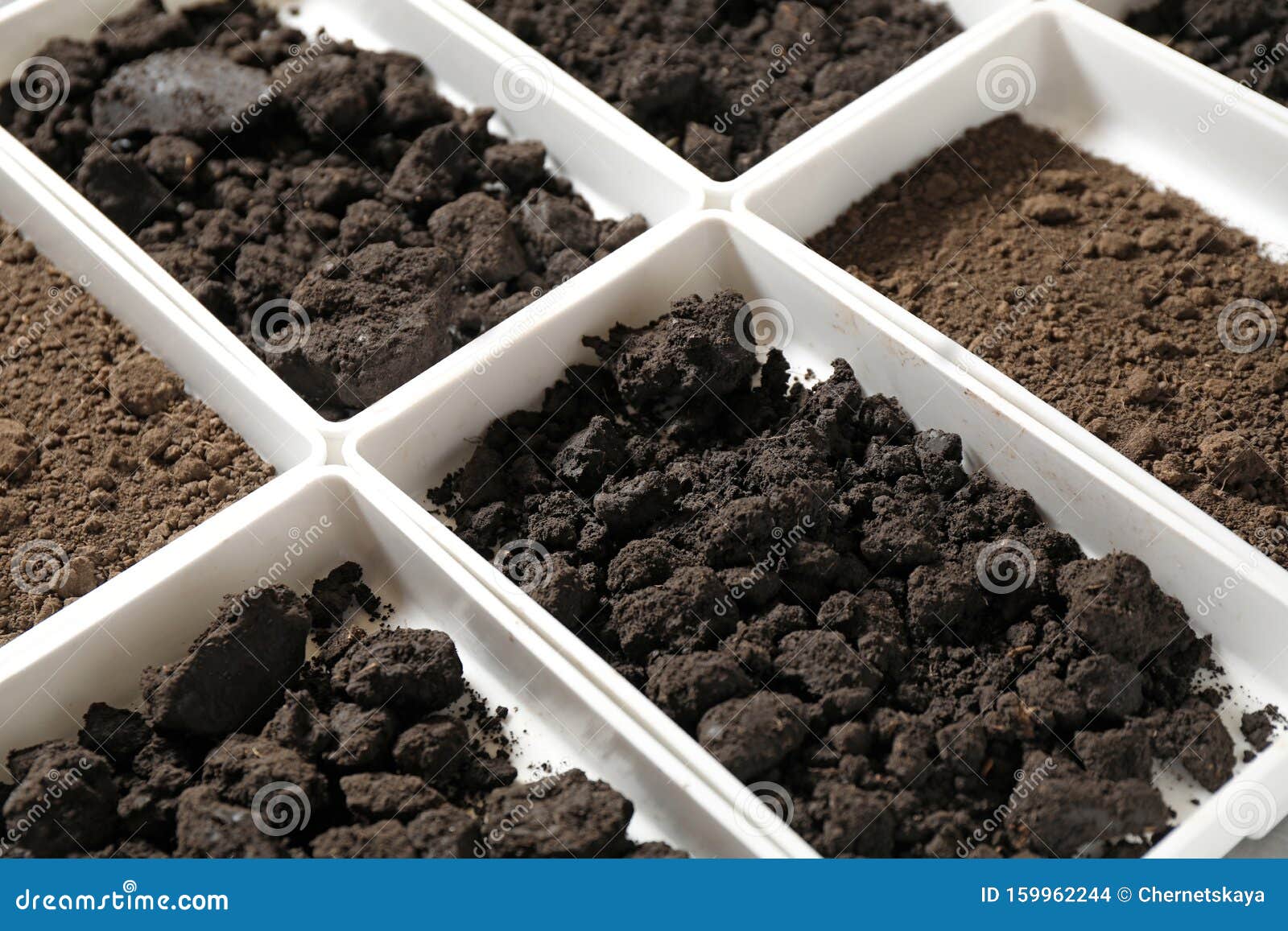 Containers with Soil Samples. Laboratory Research Stock Photo - Image ...
