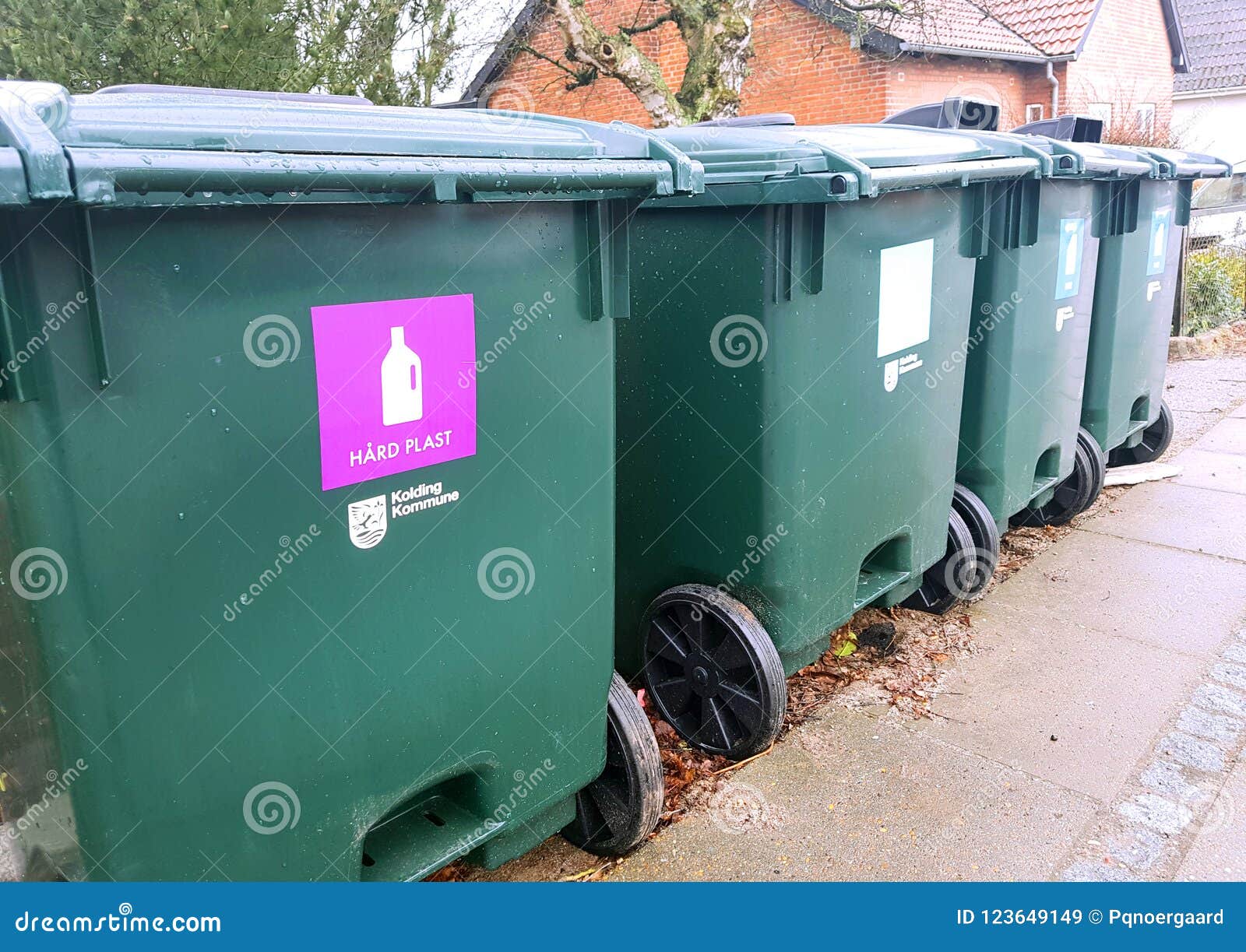 Containers for Sorting Garbage Stock Image - Image of green, city ...