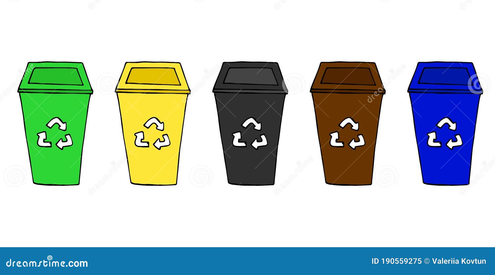 Containers for Sorting Garbage. Waste Recycling. Ecology and Nature ...