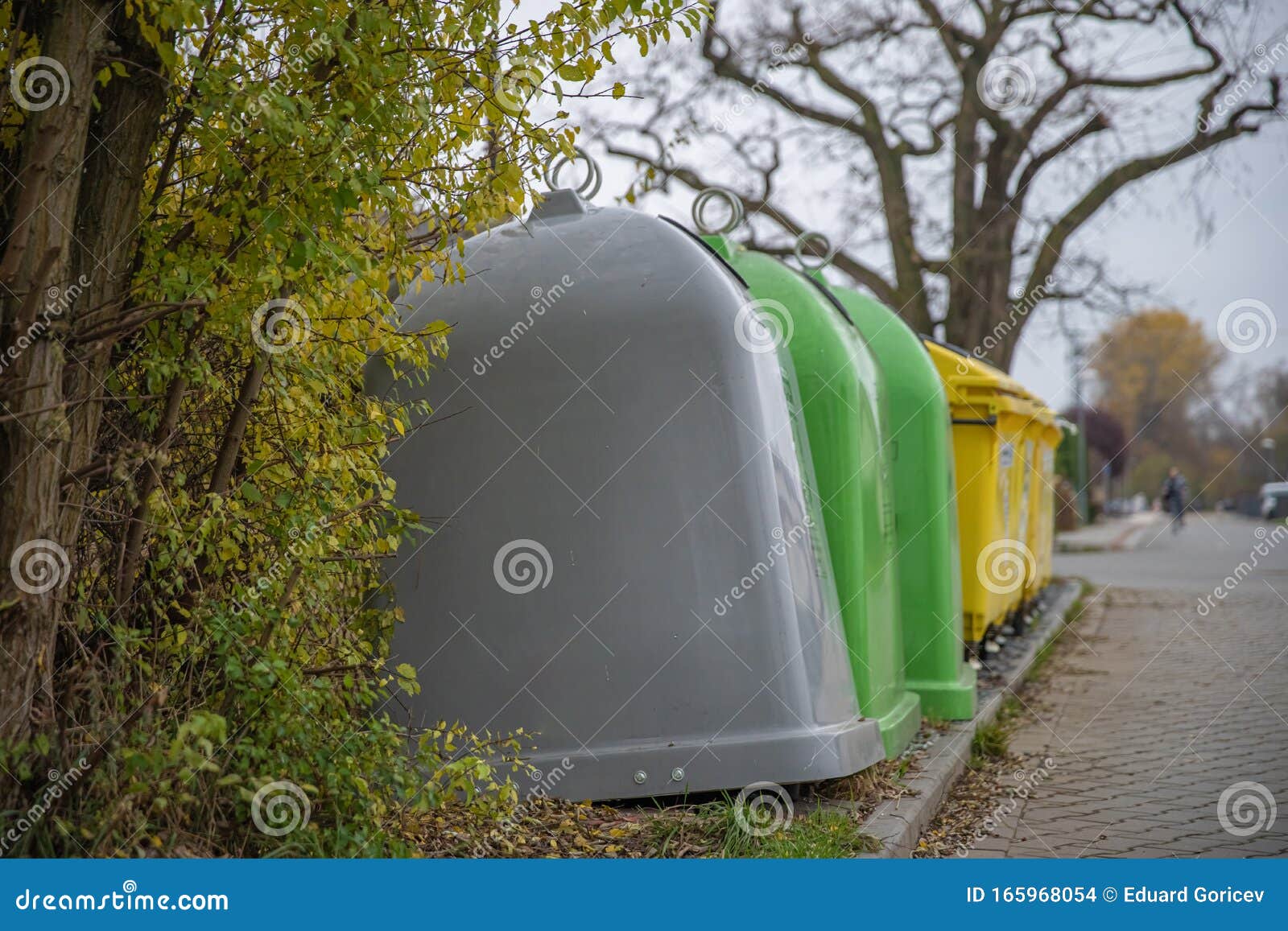 Containers for Sorting Waste in the Village Stock Photo - Image of ...