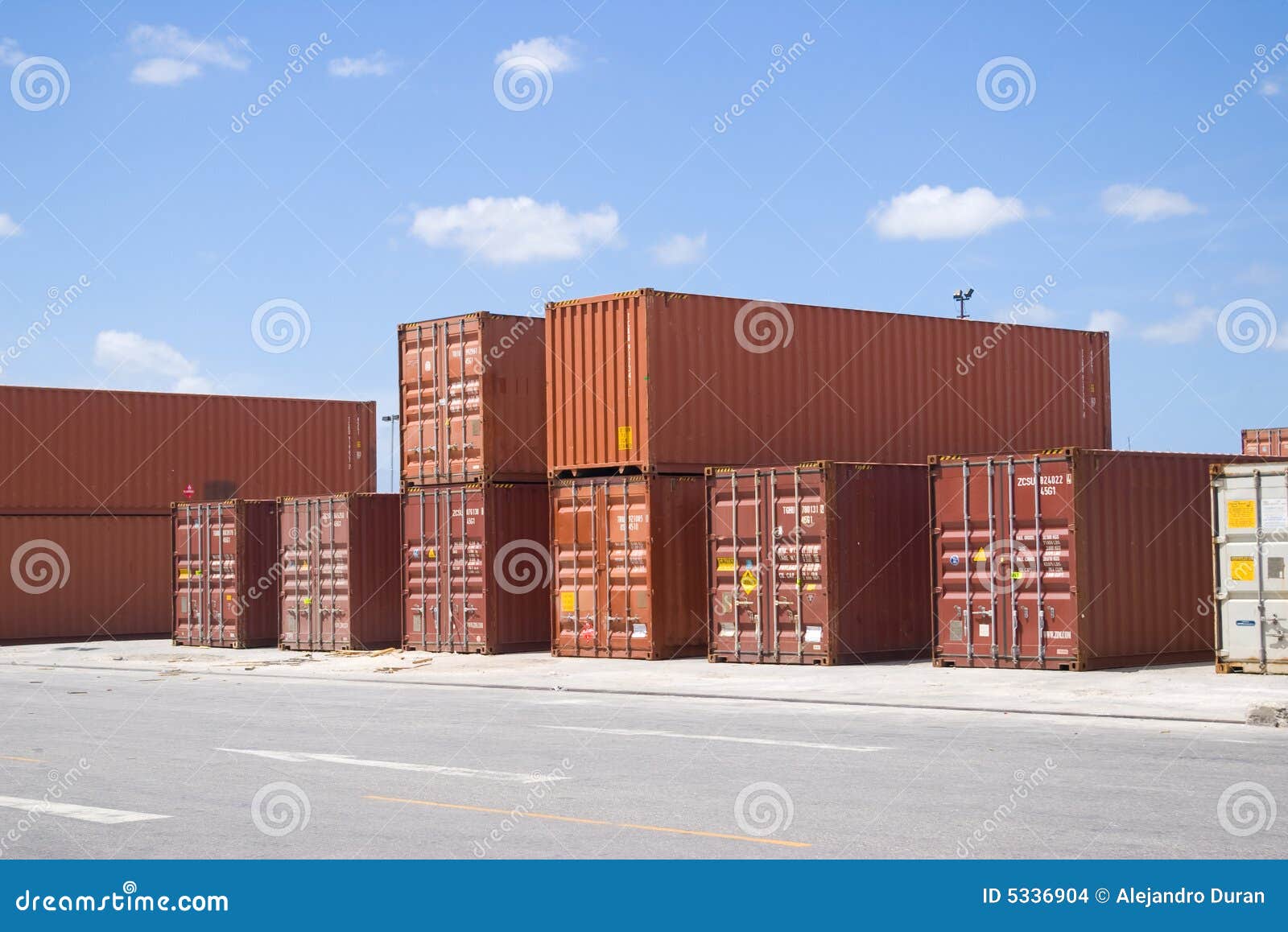 Containers stack III stock photo. Image of industry, exchange - 5336904