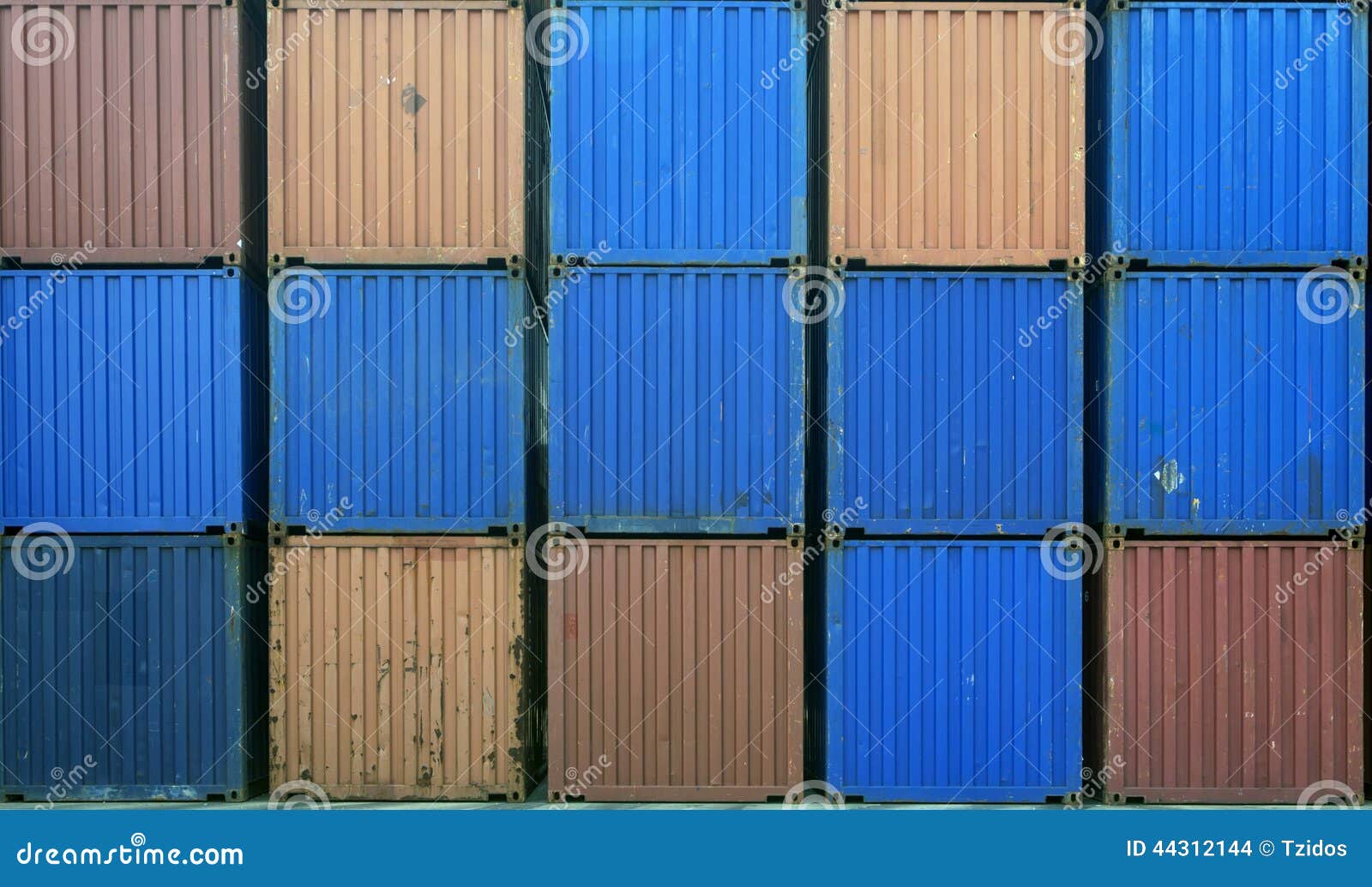 Containers Stack for Shipping Stock Photo - Image of delivery ...