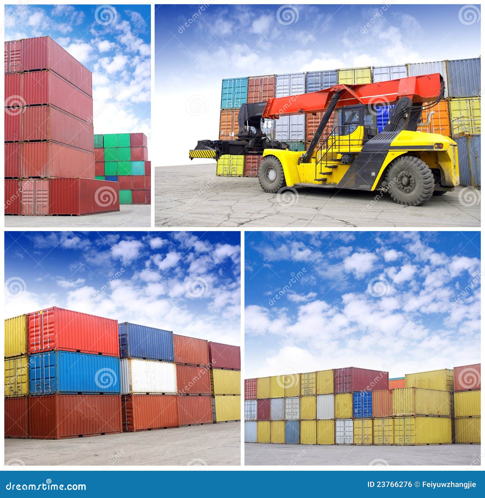 Containers stacked stock photo. Image of global, export - 23766276