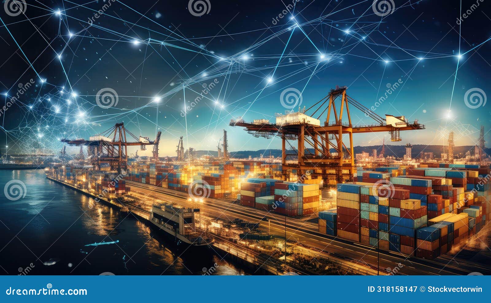 Containers Technology Export Stock Illustration - Illustration of ...
