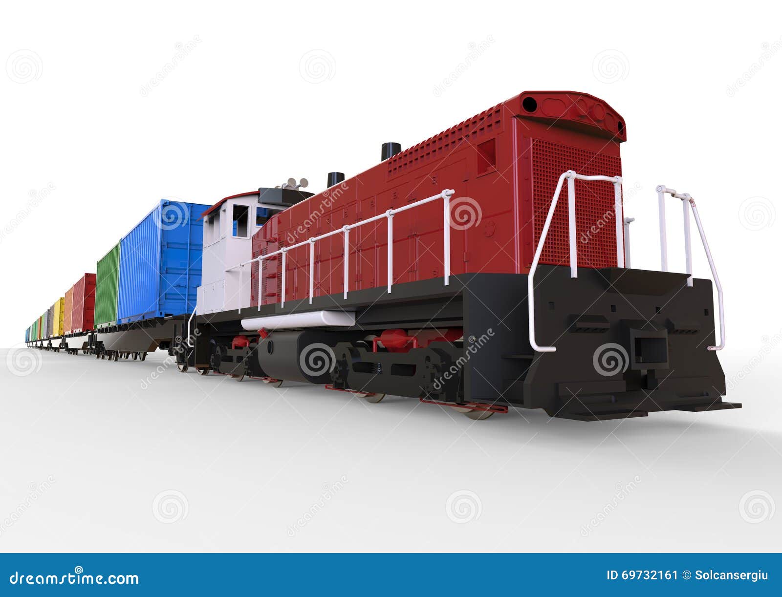 Containers train concept stock illustration. Illustration of heavy ...