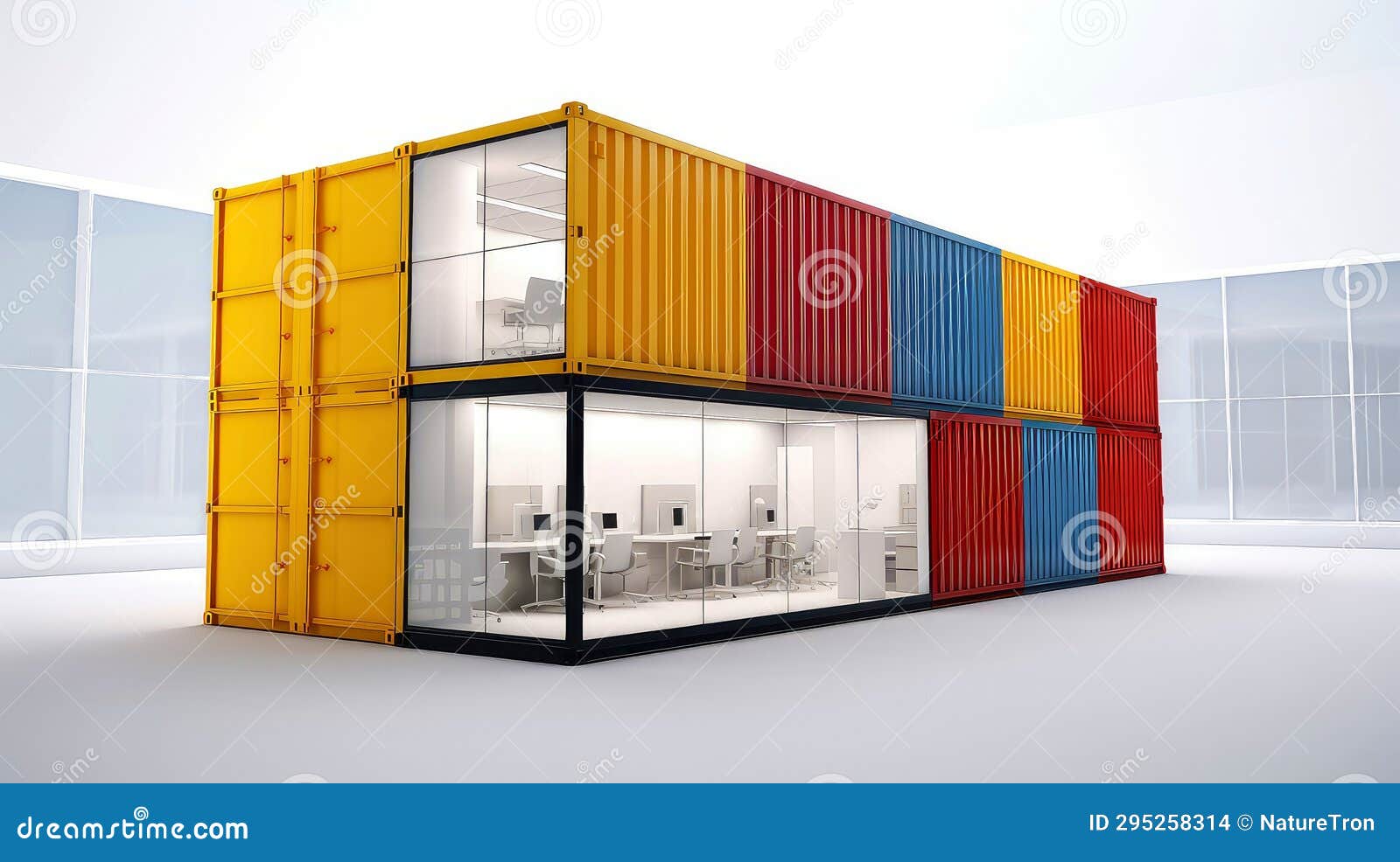 Warehouse with Containers Containers Stock Photo - Image of shipping ...