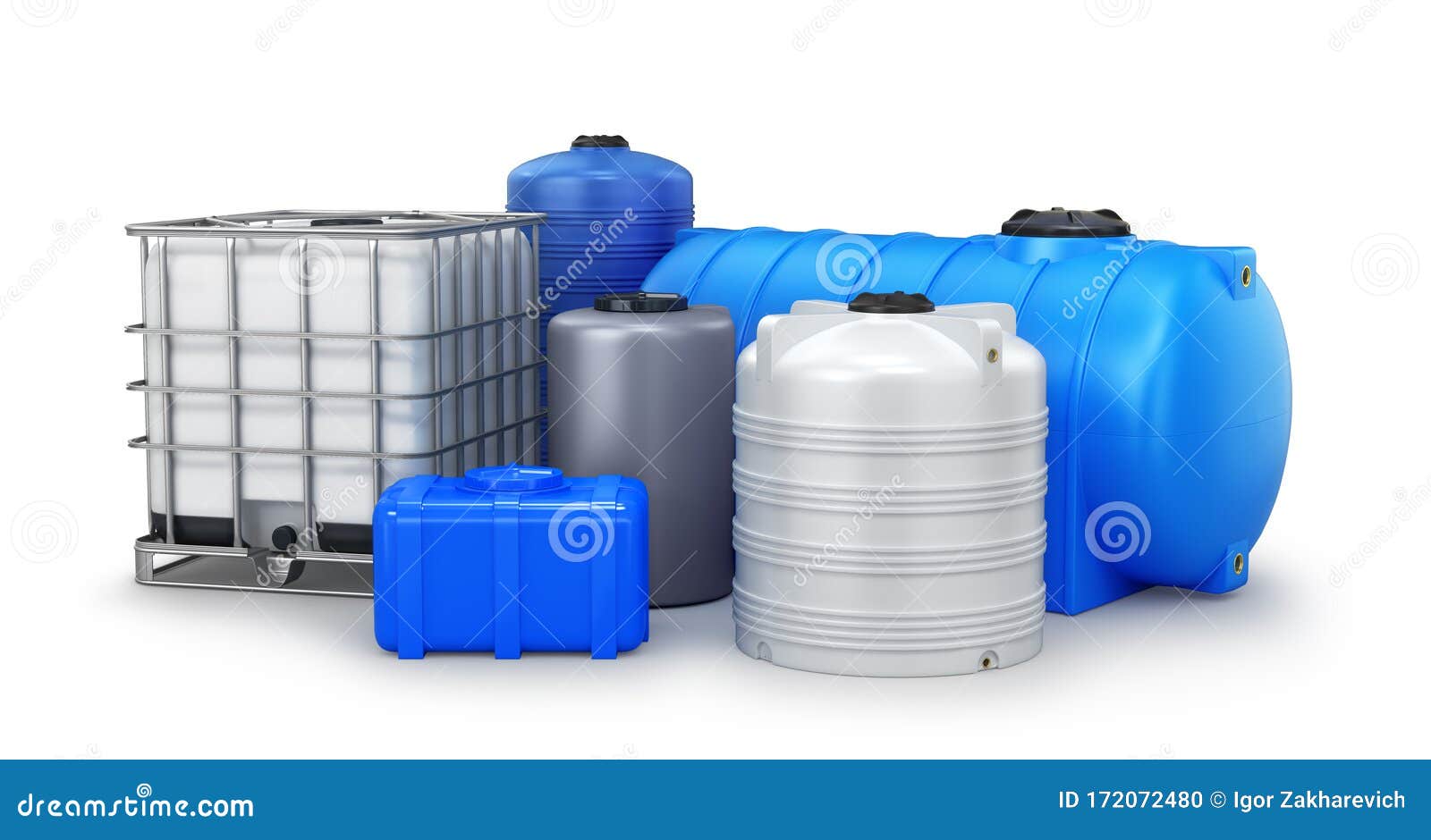 Containers for Water of Different Shapes Stock Illustration ...