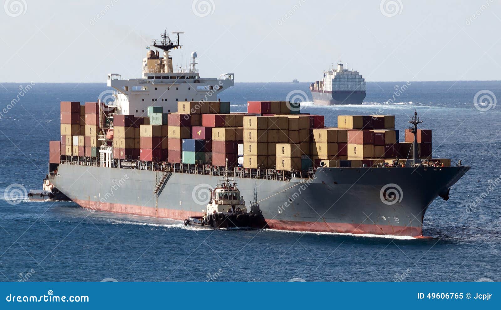 Containerschepen stock afbeelding. Image of maritiem - 49606765