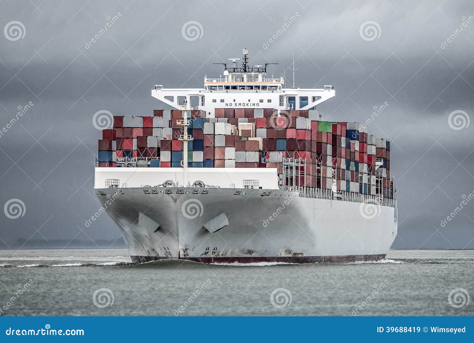 Containership stock image. Image of roro, bulk, river - 39688419
