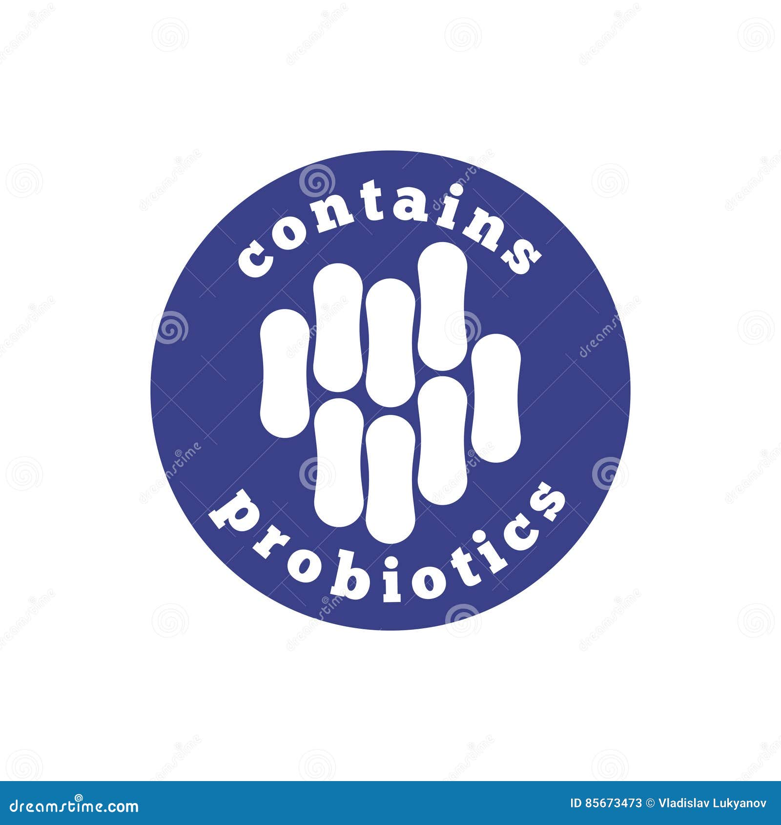 Probiotics Symbol And Symbolic Medical Illustration Of The Intestinal