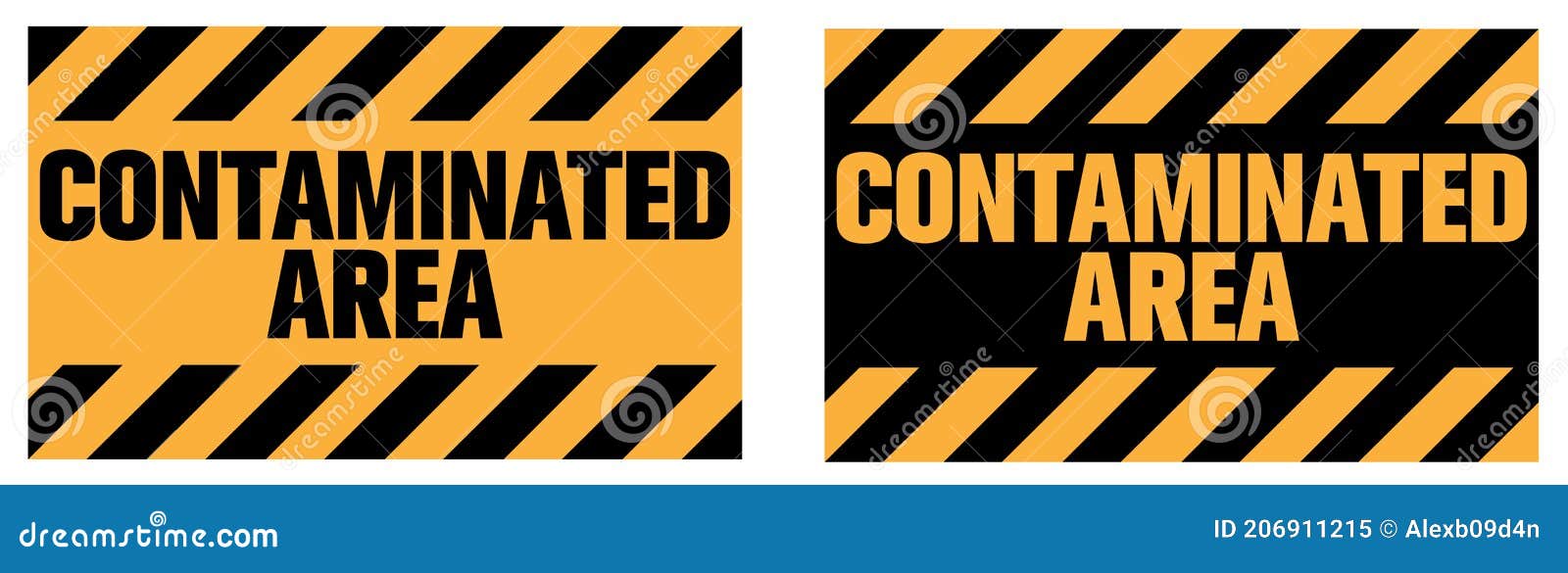 Contaminated Area Sign Cartoon Vector | CartoonDealer.com #206911215
