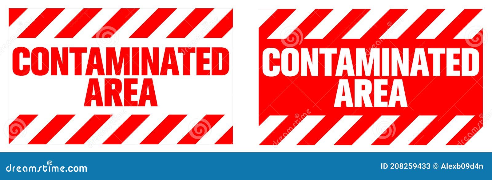 Contaminated Area Warning Sign. Stock Vector - Illustration of ...