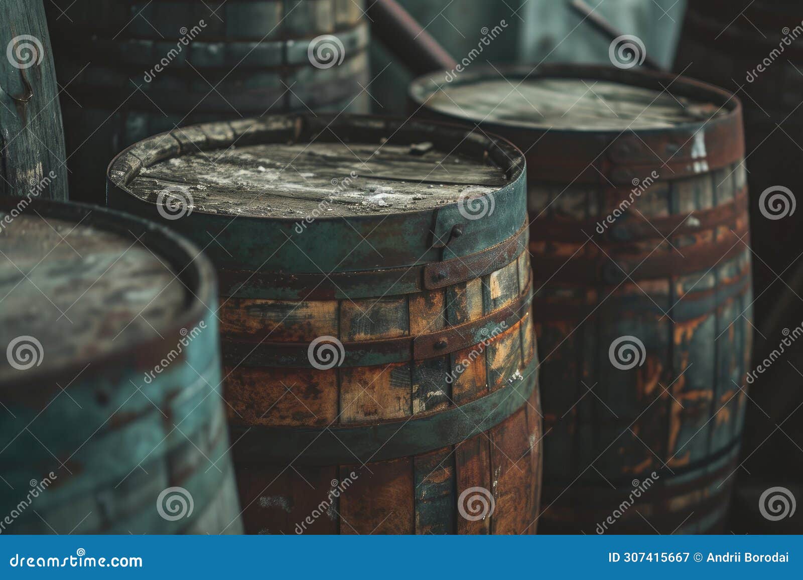 Contaminated Barrel Spill: Environmental Threat. Stock Illustration ...