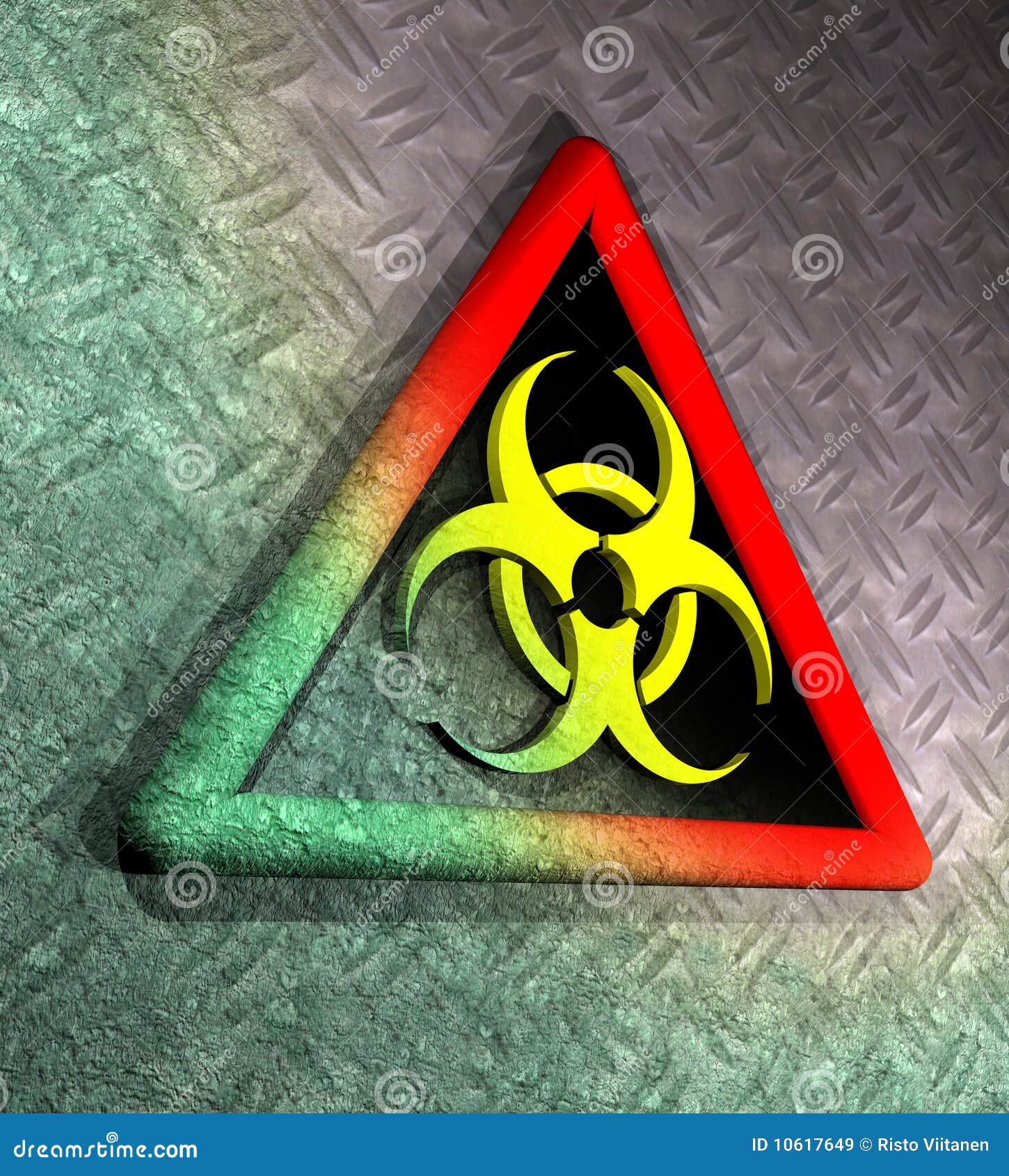 Contaminated Biohazard Warning Sign Stock Illustration - Illustration ...