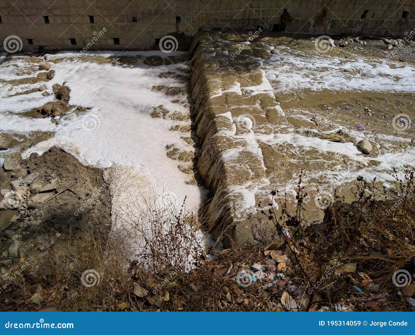 Contaminated Water Waste Make of Rock Stock Image - Image of coast ...