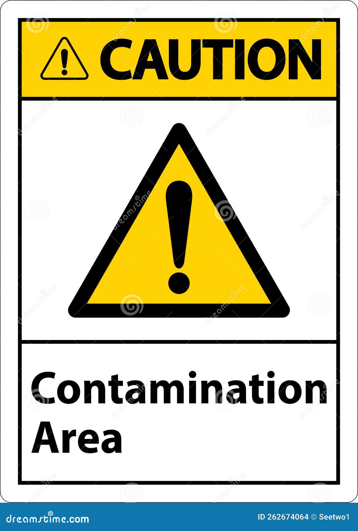 Caution Contamination Area Symbol Sign, Vector Illustration, Isolate On ...