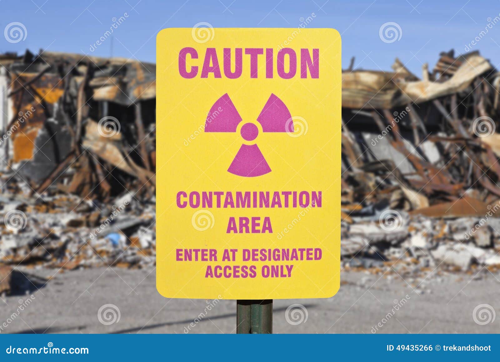 Contaminated Area Sign