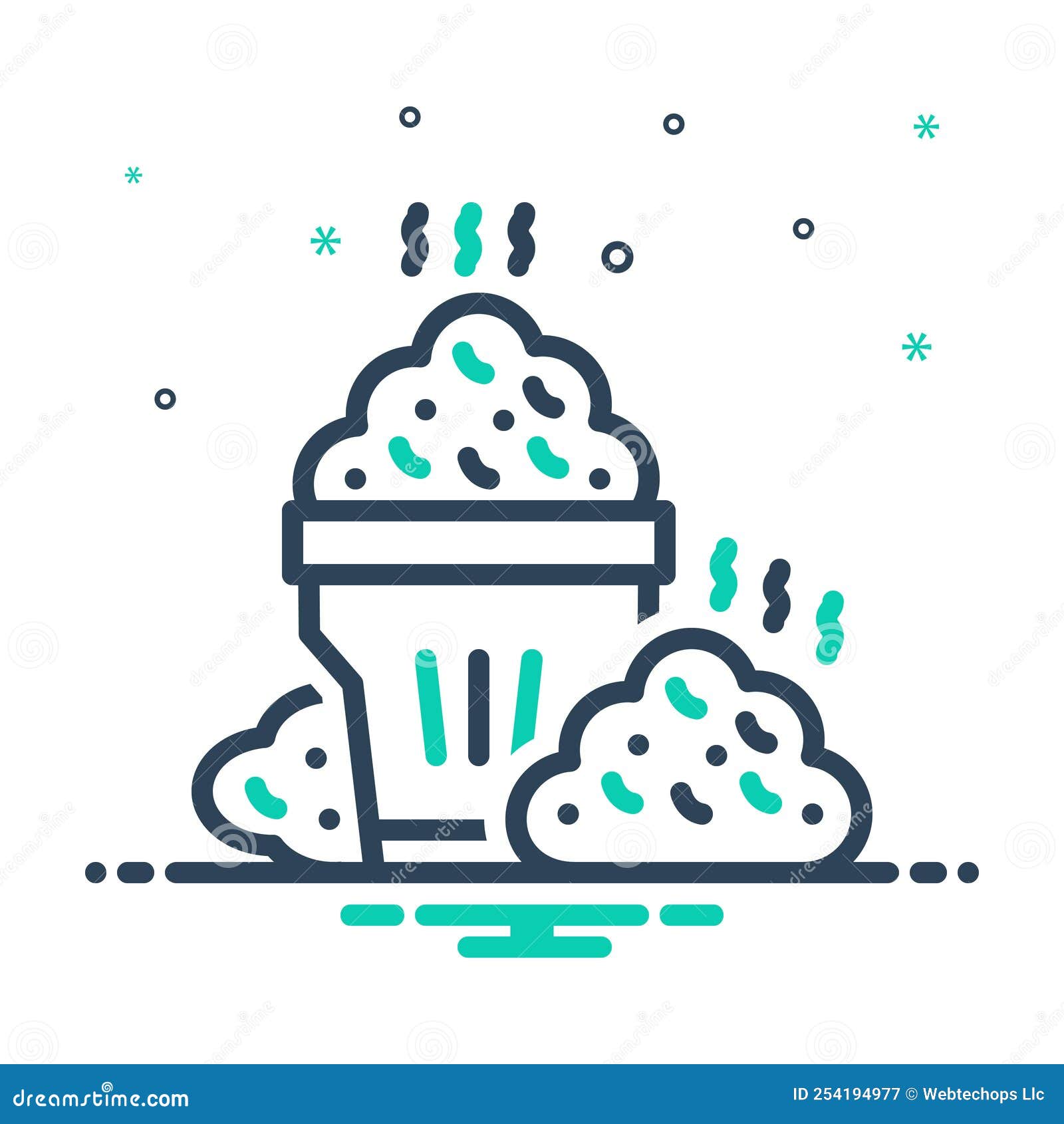 Mix Icon for Contamination, Pollution and Trash Stock Vector ...