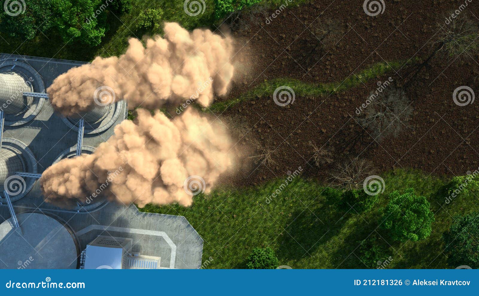 Contamination of nature stock illustration. Illustration of natural ...