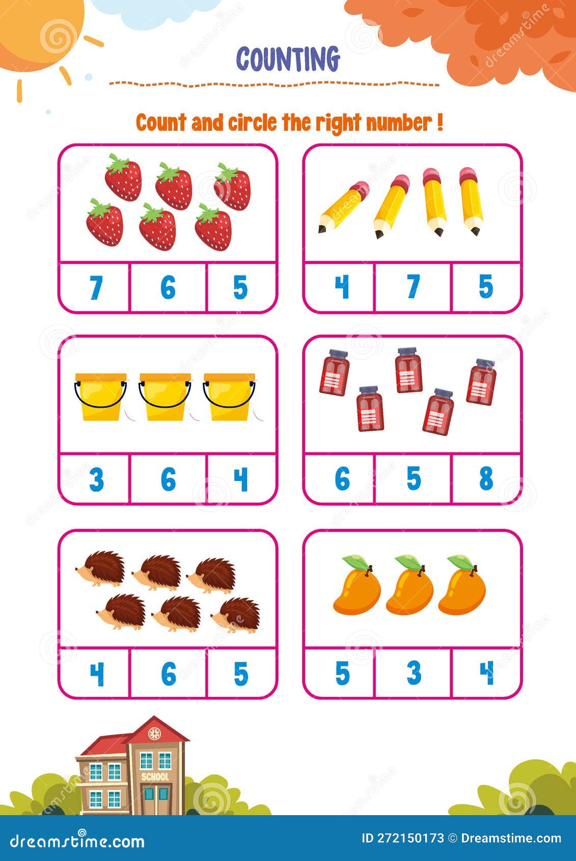 Contar Y Redondear Los Números Correspondientes Al Número De Frutas Y ... Contar Y Redondear Los Números Correspondientes Al Número De Frutas Y ...