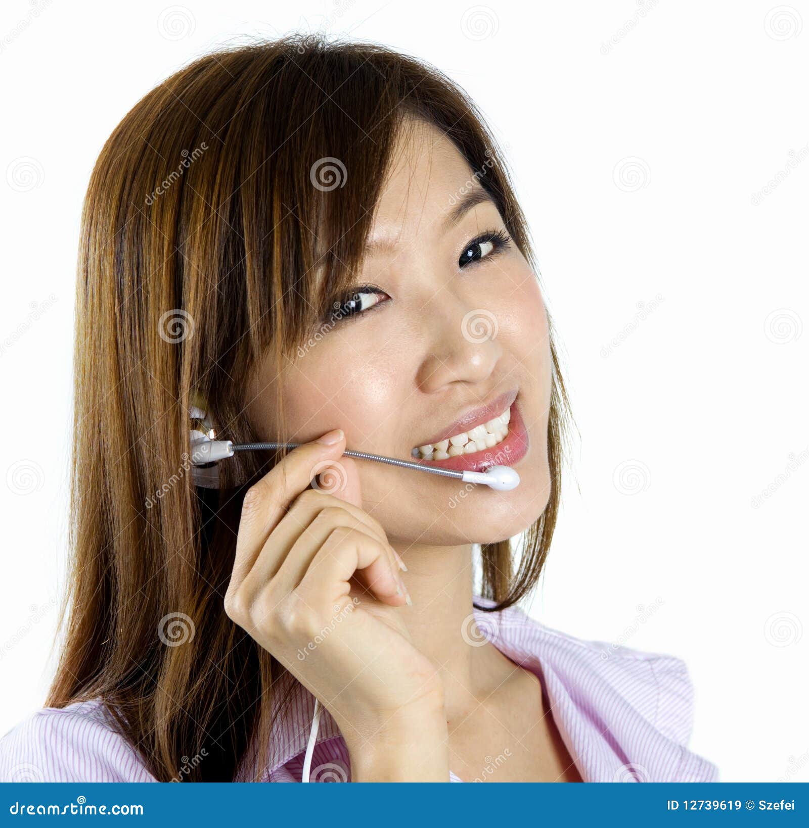 Contate-nos! imagem de stock. Imagem de operador, dispositivo - 12739619