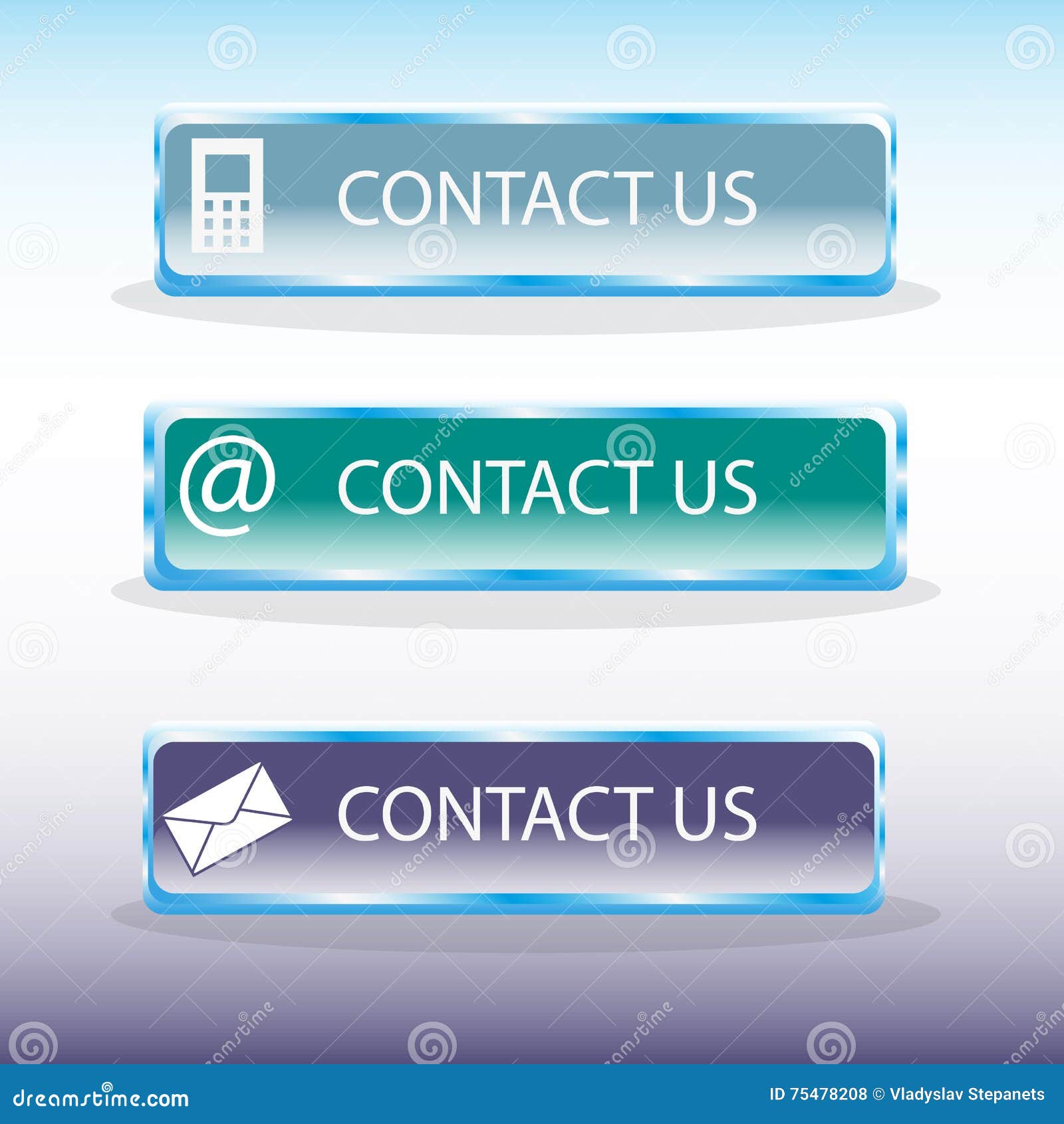 Contate-nos teclas ilustração do vetor. Ilustração de sombra - 75478208