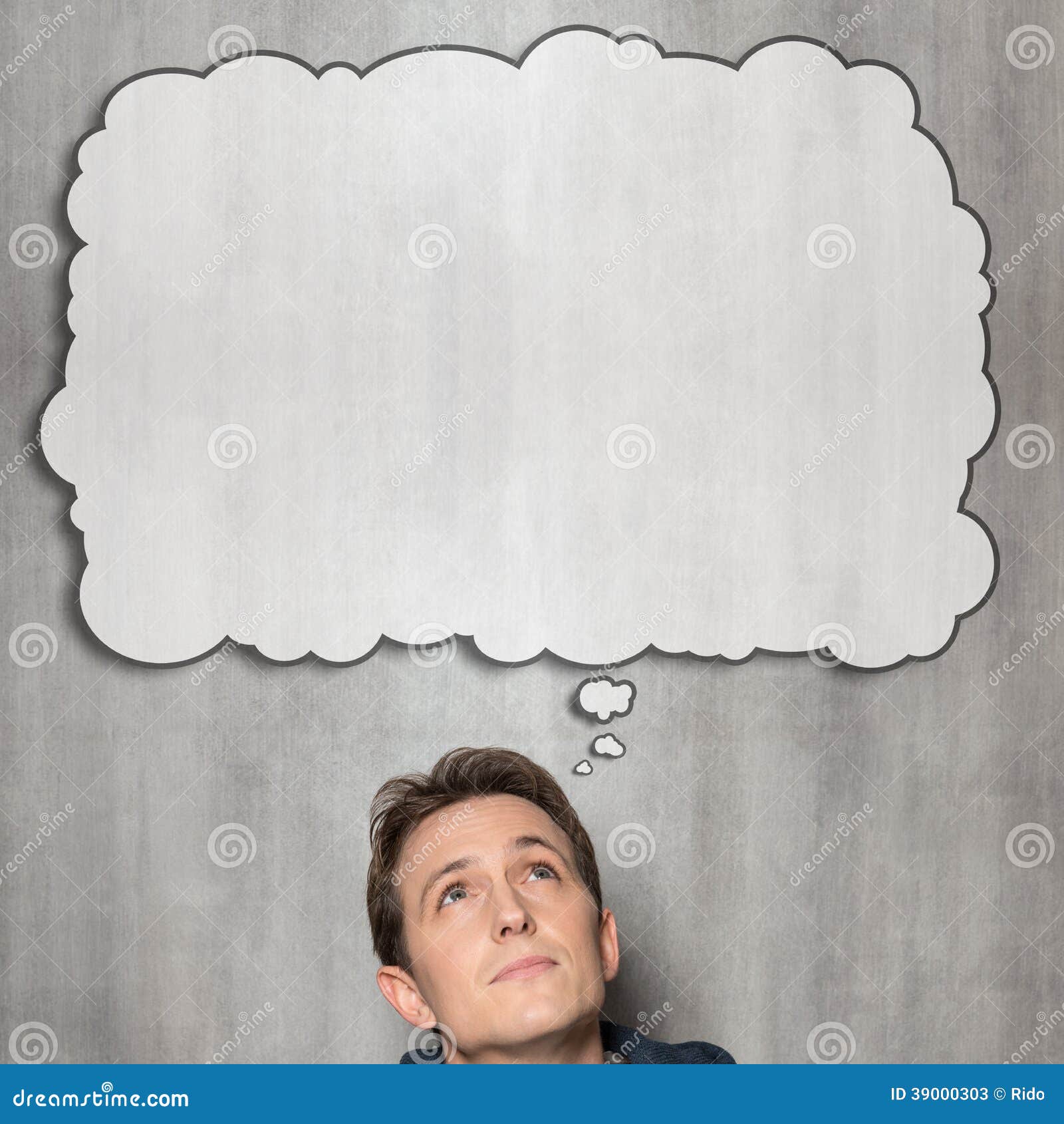 Contemplated Young Man stock image. Image of caucasian - 39000303