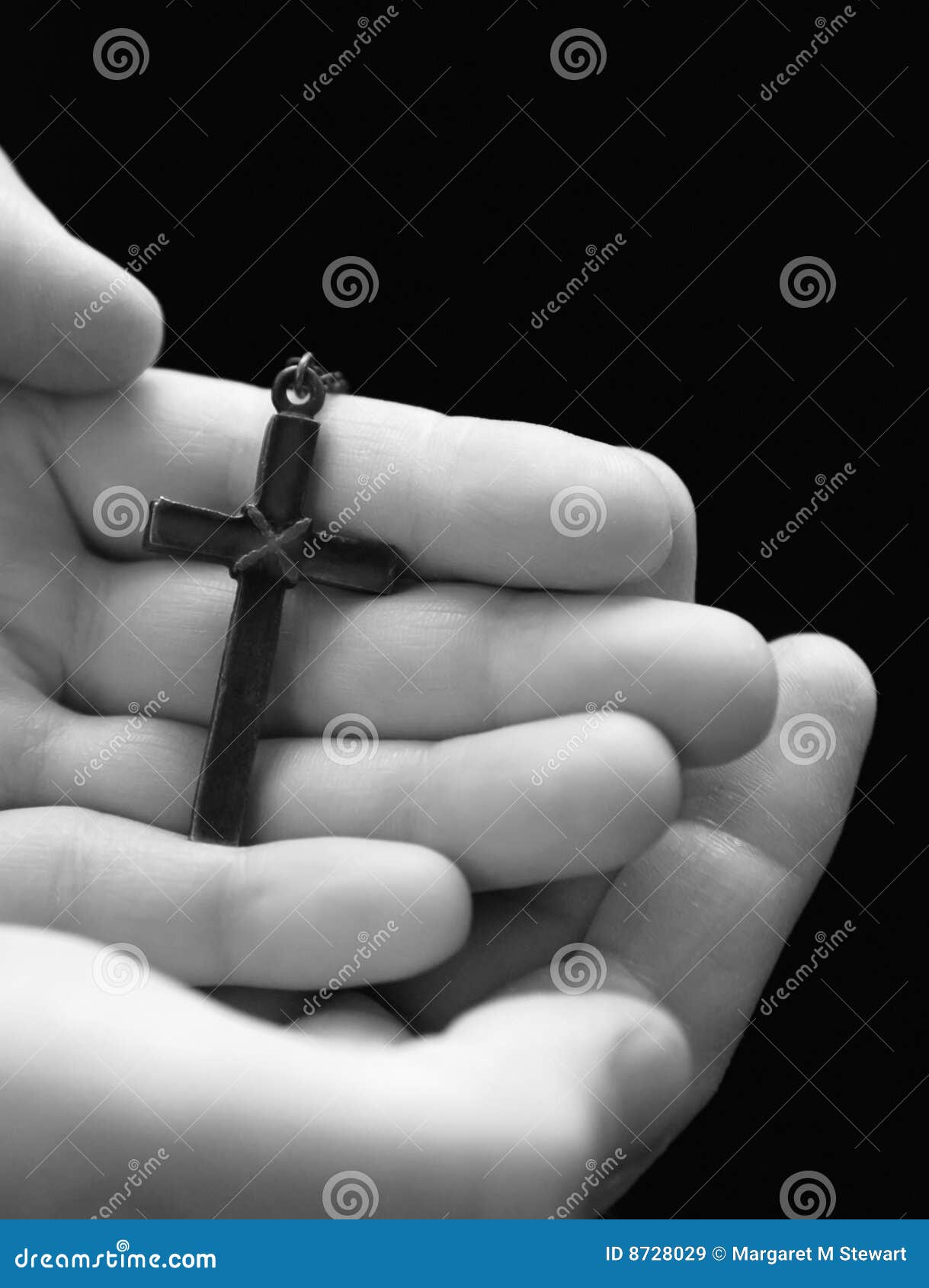Contemplating Faith stock image. Image of toned, black - 8728029