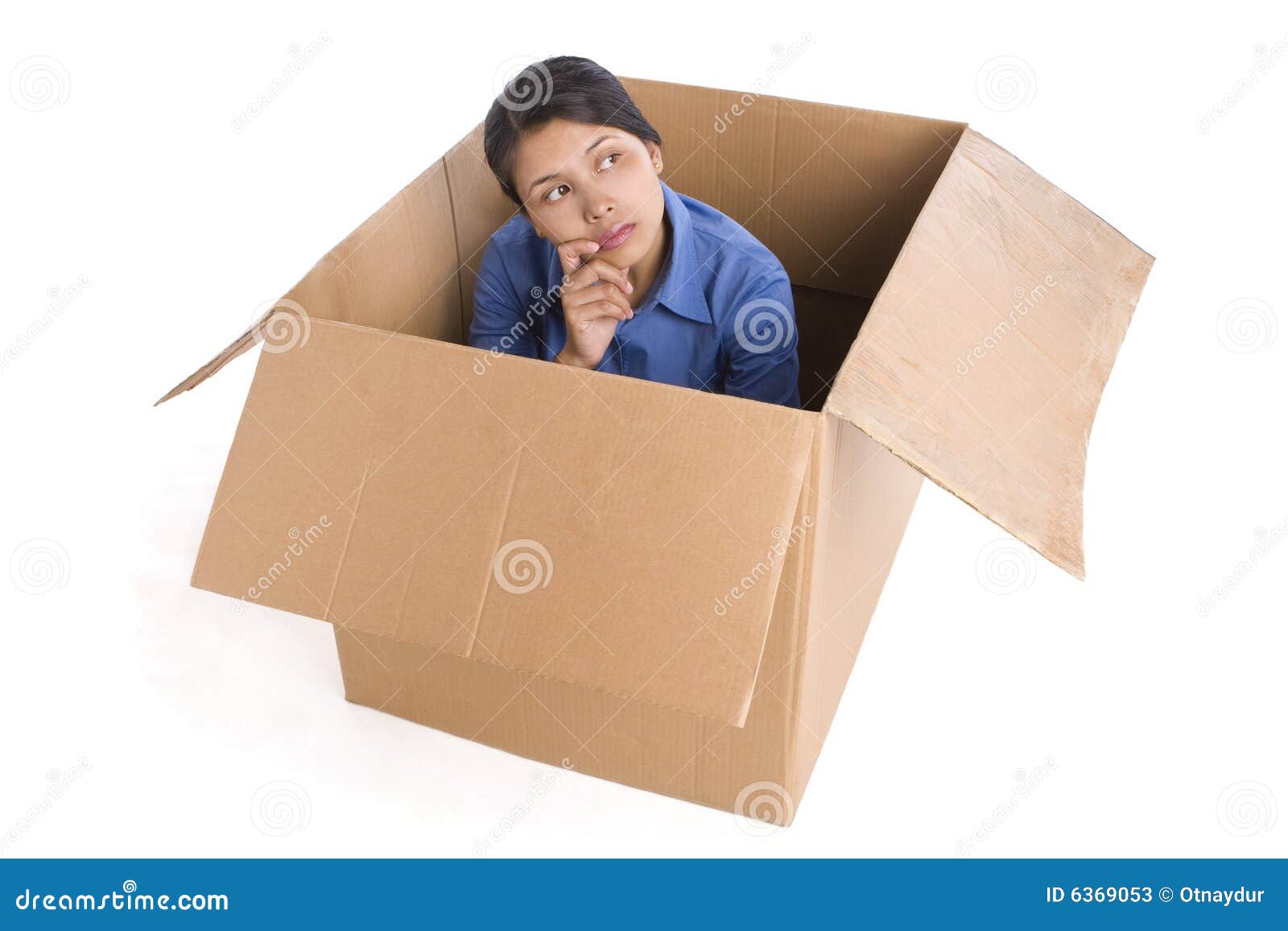 Contemplation inside box stock image. Image of looking - 6369053