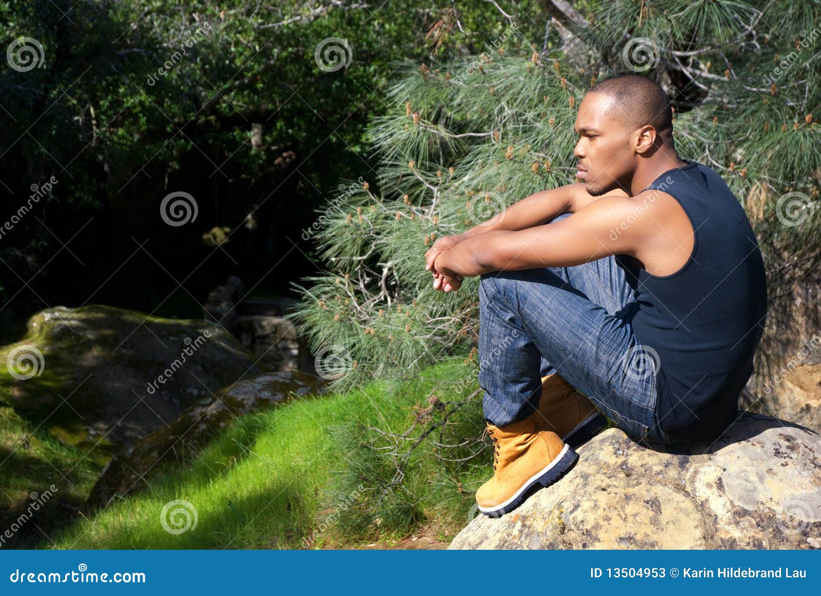 Contemplation in Nature stock image. Image of nature - 13504953