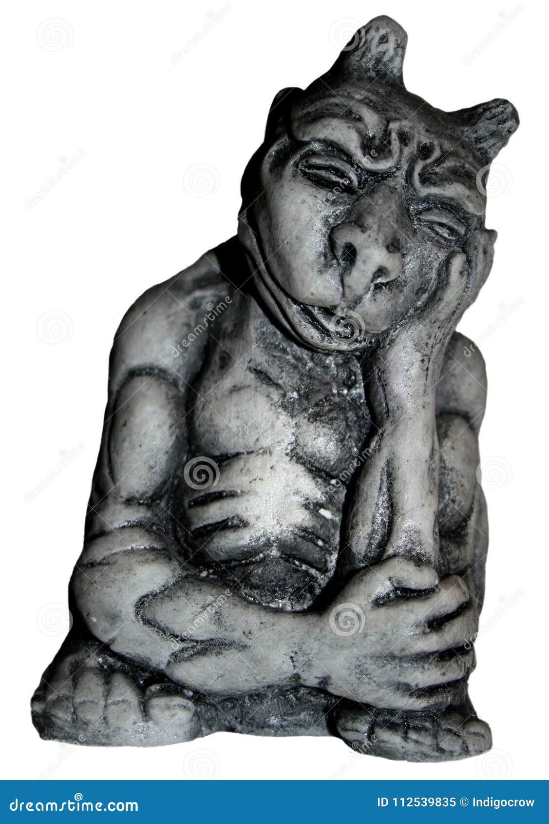 Contemplative Gargoyle stock image. Image of guardian - 112539835
