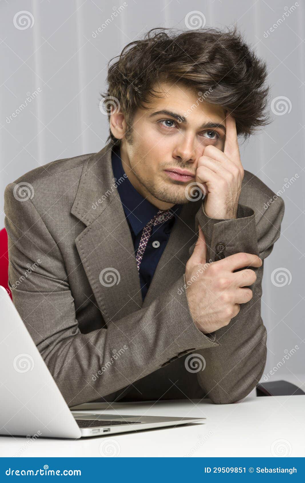 Thinking business guy stock image. Image of lazy, manager - 29509851