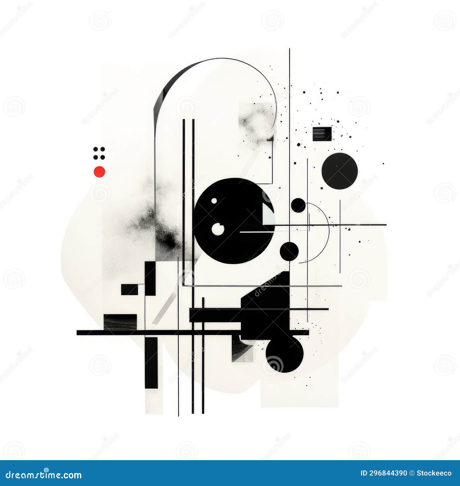 Contemplative Minimalism: Abstract Vector Illustration with Geometric ...