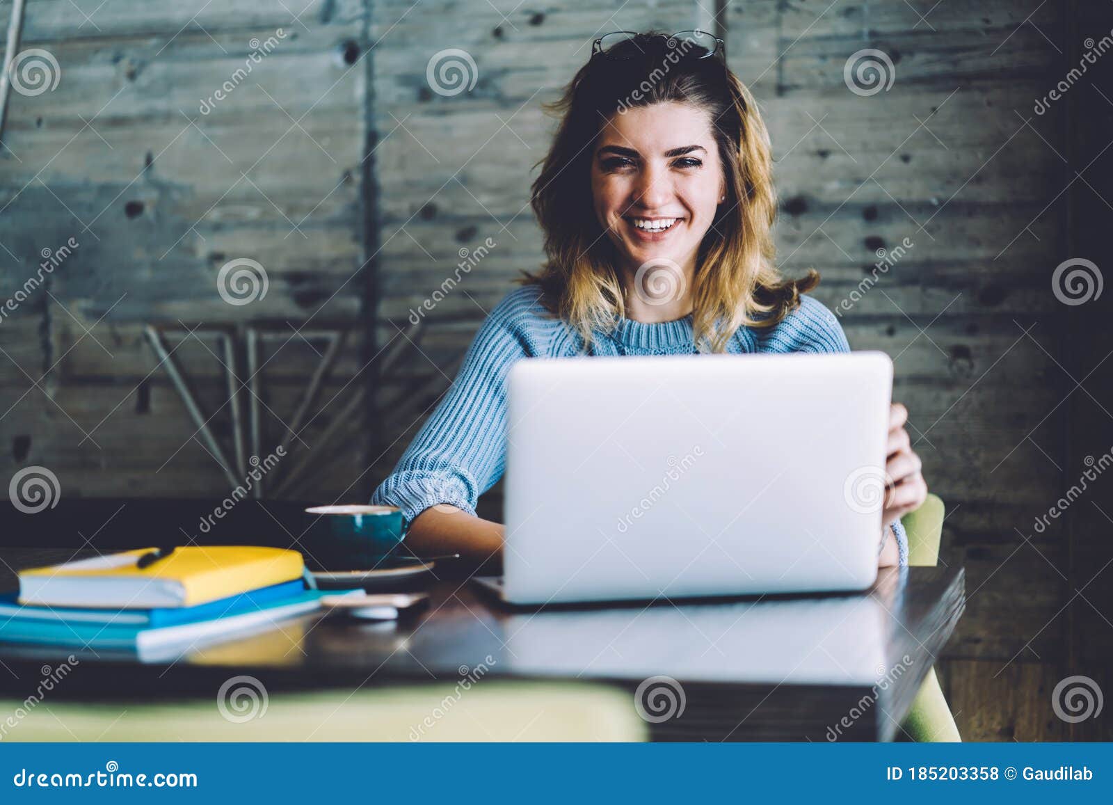 Contemplative Student Pondering on Course Work during Work at Netbook ...