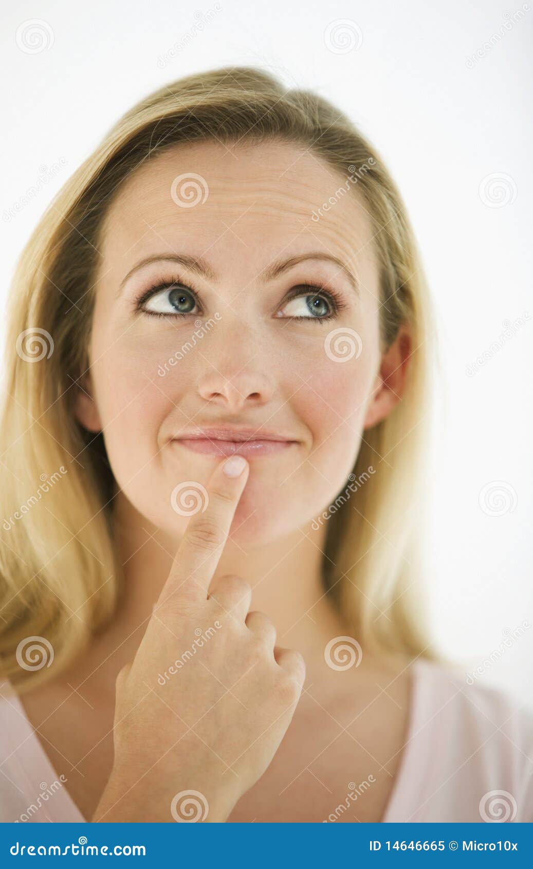 Contemplative Woman stock image. Image of gorgeous, happy - 14646665