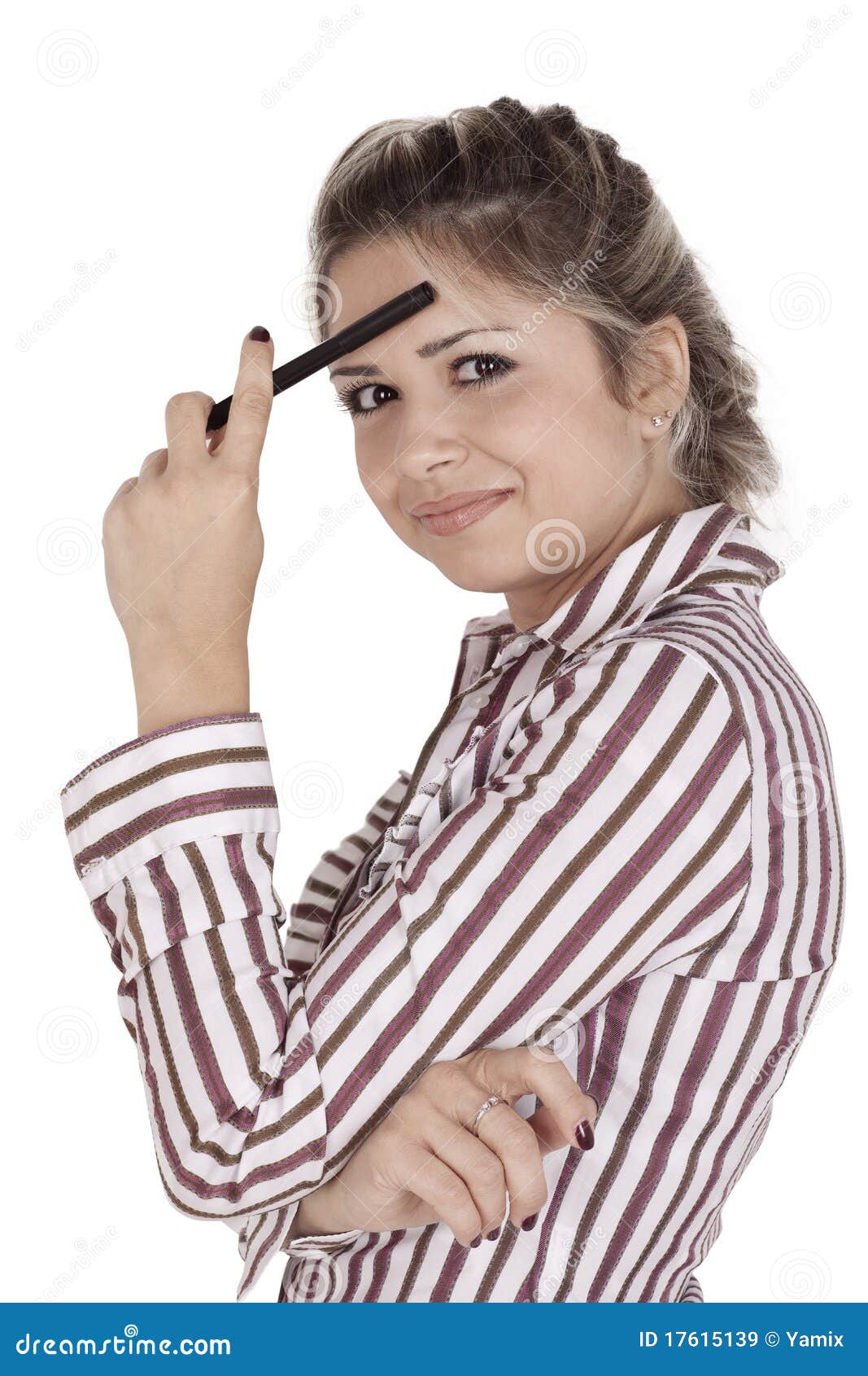 Contemplative Woman stock image. Image of dreaming, beautiful - 17615139